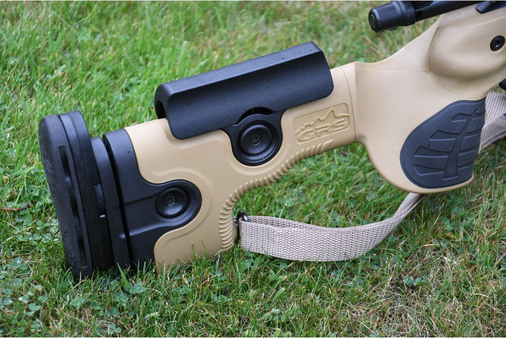 GRS BIFROST ADJUSTABLE STOCK FOR BLASER R8 RH BROWN – A1 DECOY LTD
