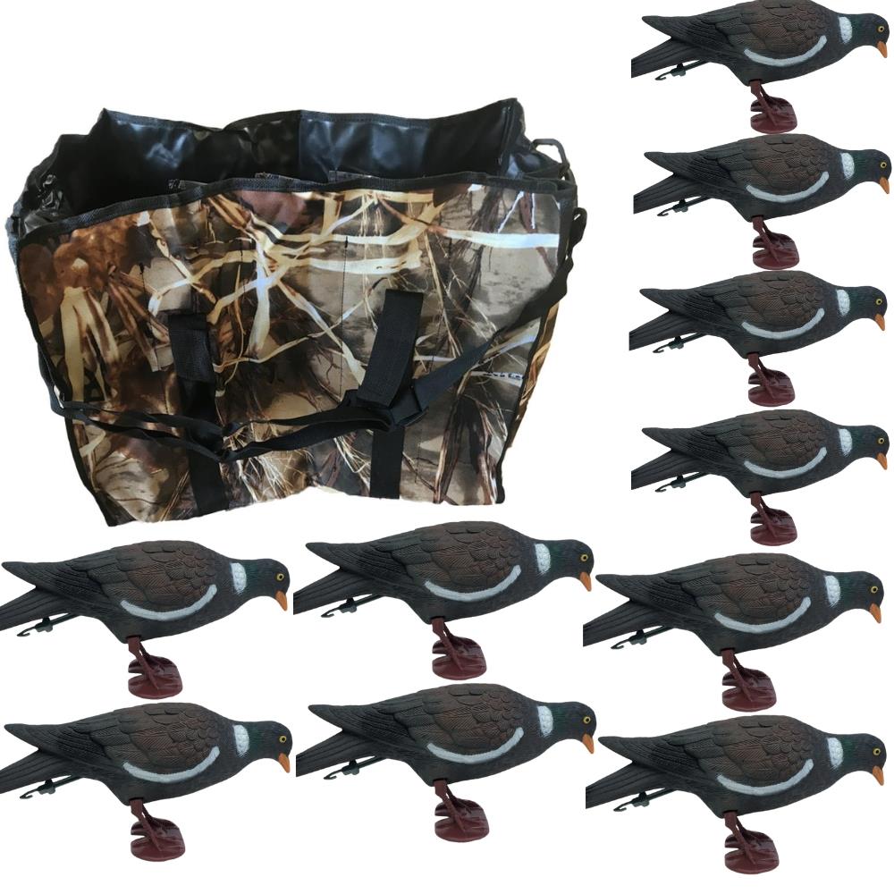 Decoy Carry Bag with 10 Plastic Pigeon Decoys Full Body Kit – A1 DECOY LTD